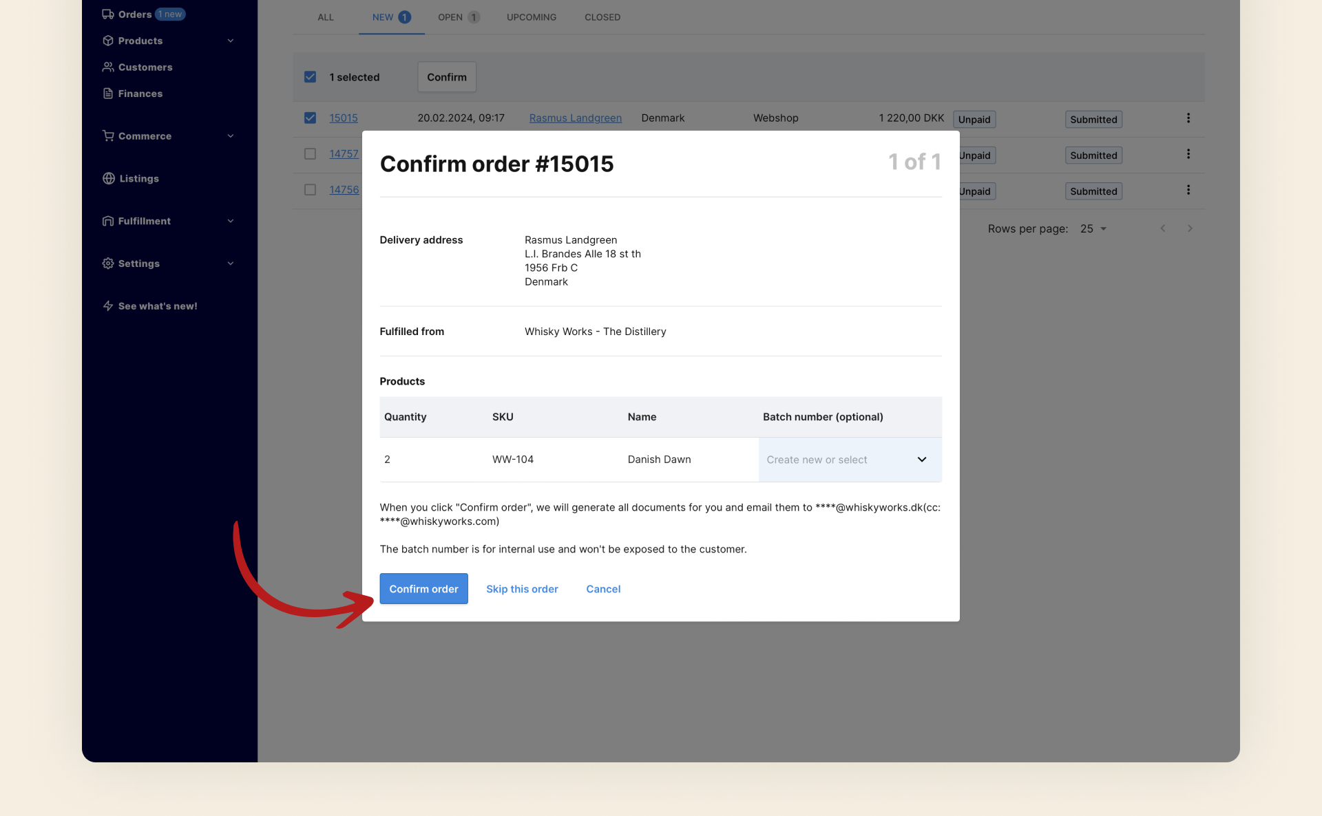 How do I confirm orders in the platform? – Bemakers